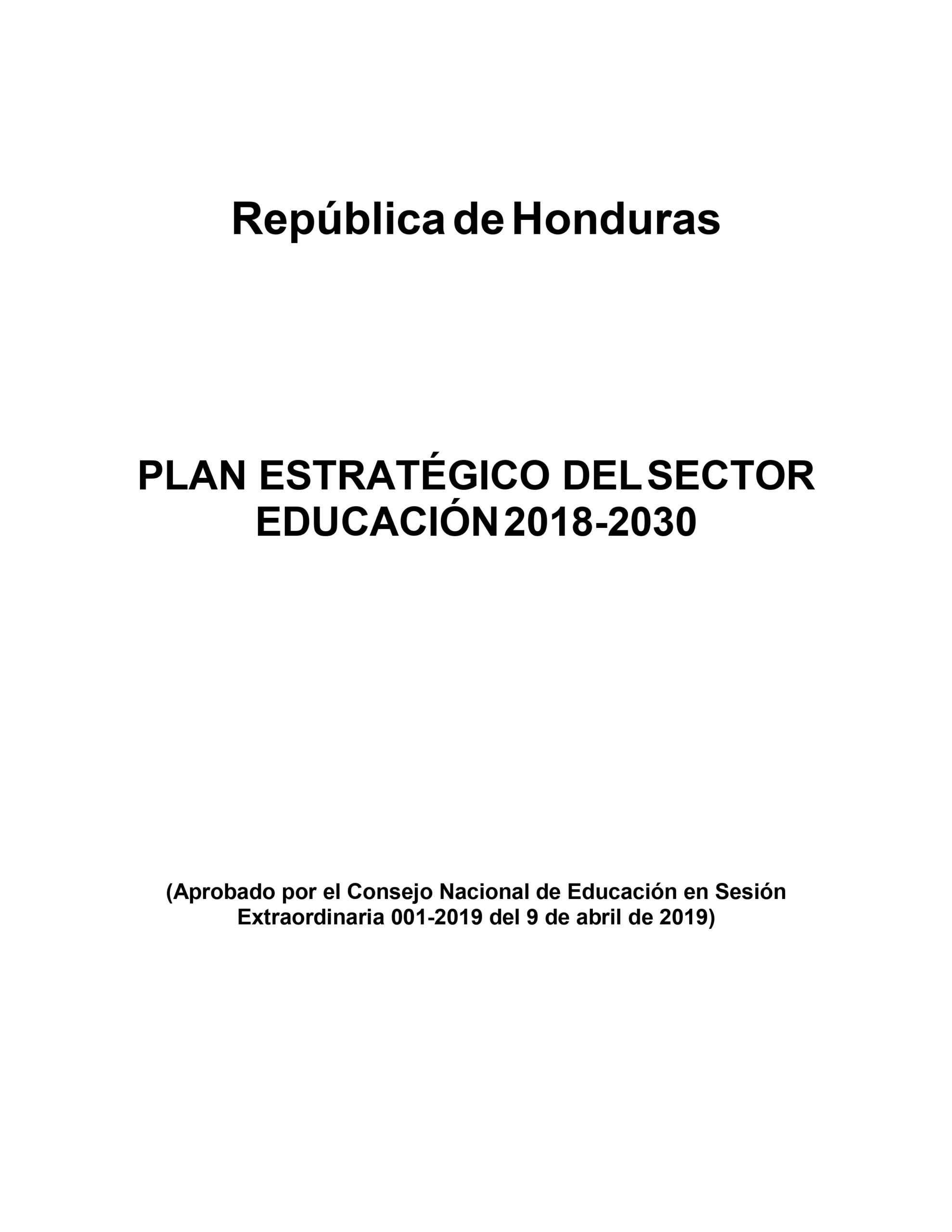 Plan Estratégico del Sector Educación -PESE 2018-2030 - Portal EFTP